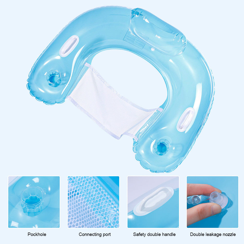 [innersetting.my] Inflatable Pool Float with Cup Holders Floating Pool ...