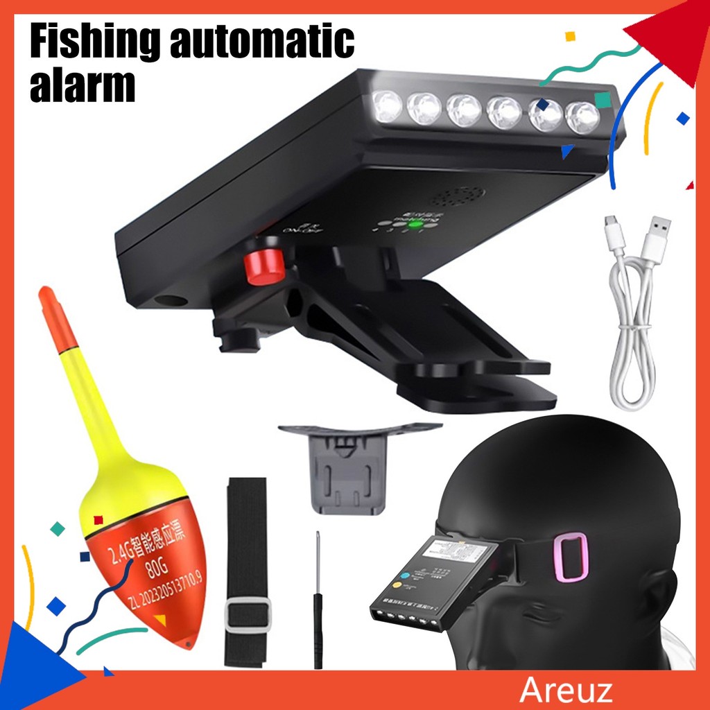 ARE 1 Set Wireless Fishing Bite Alarm Kit with Smart Induction Float ...