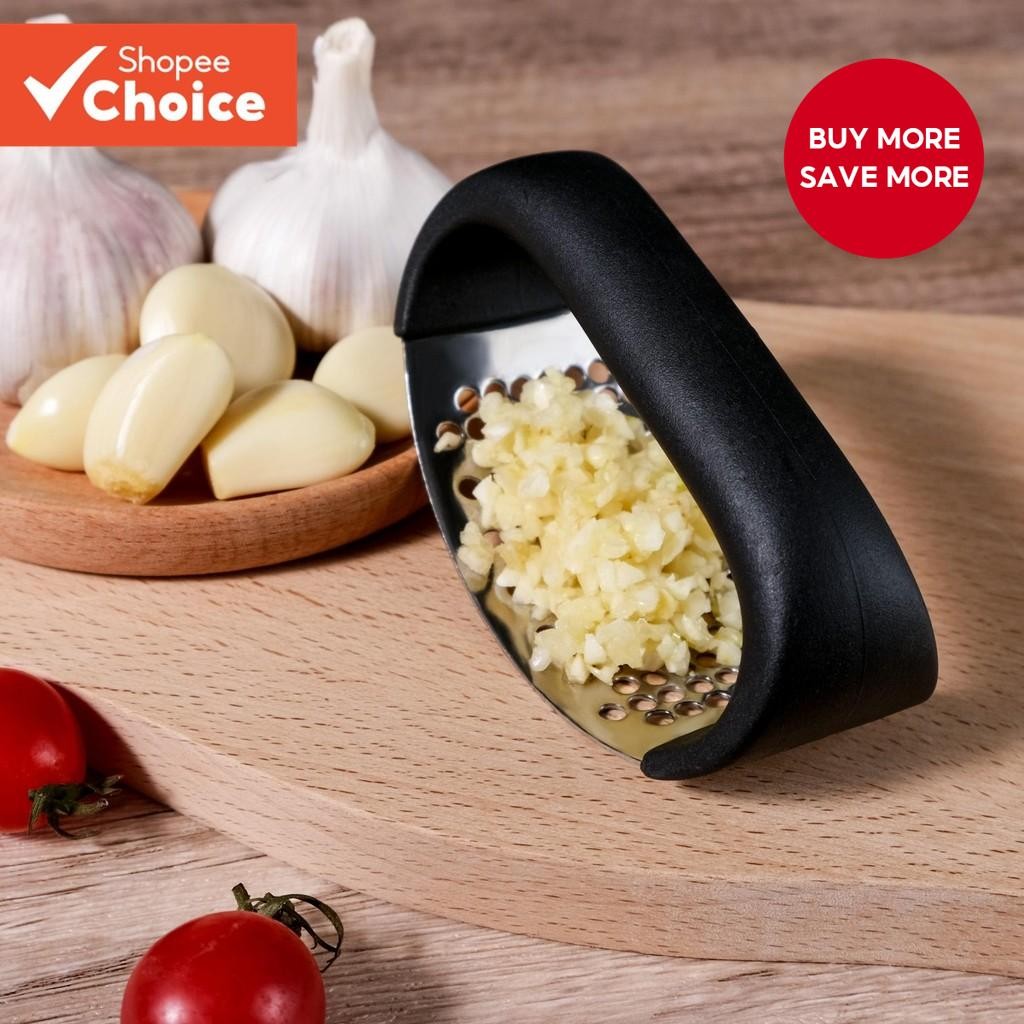 Stainless Steel Garlic Press Rocker Professional Grade Garlic Mincer ...