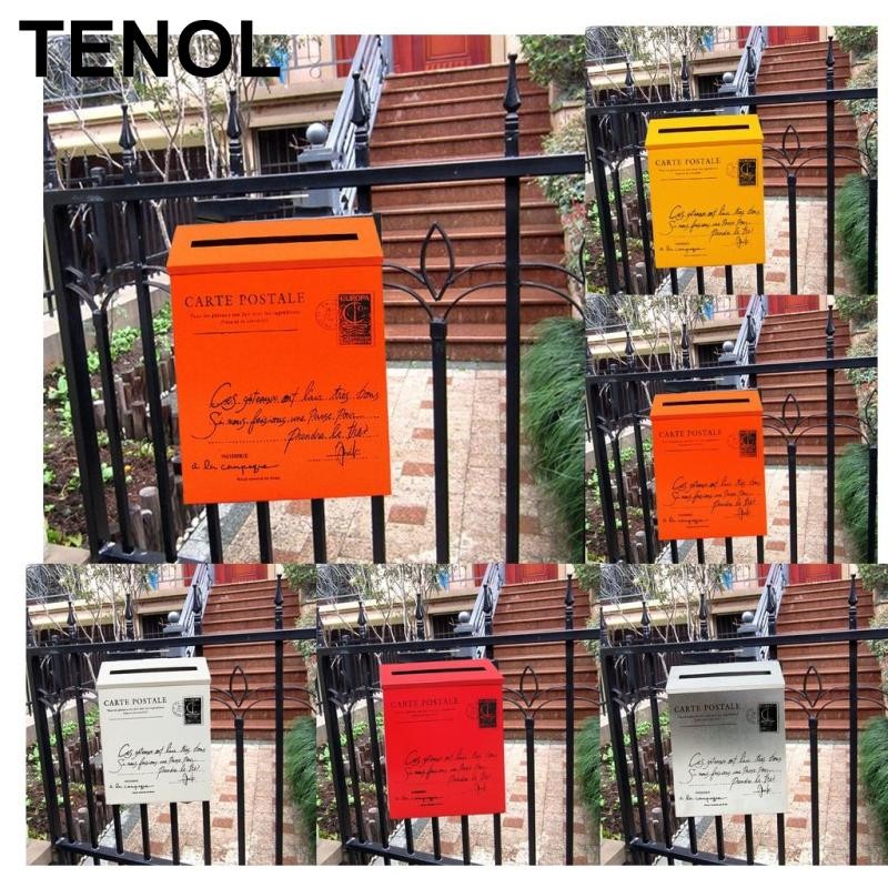 TENOL Galvanized Mounted Letterbox Letter Post Mail Box Keys -Mounted ...