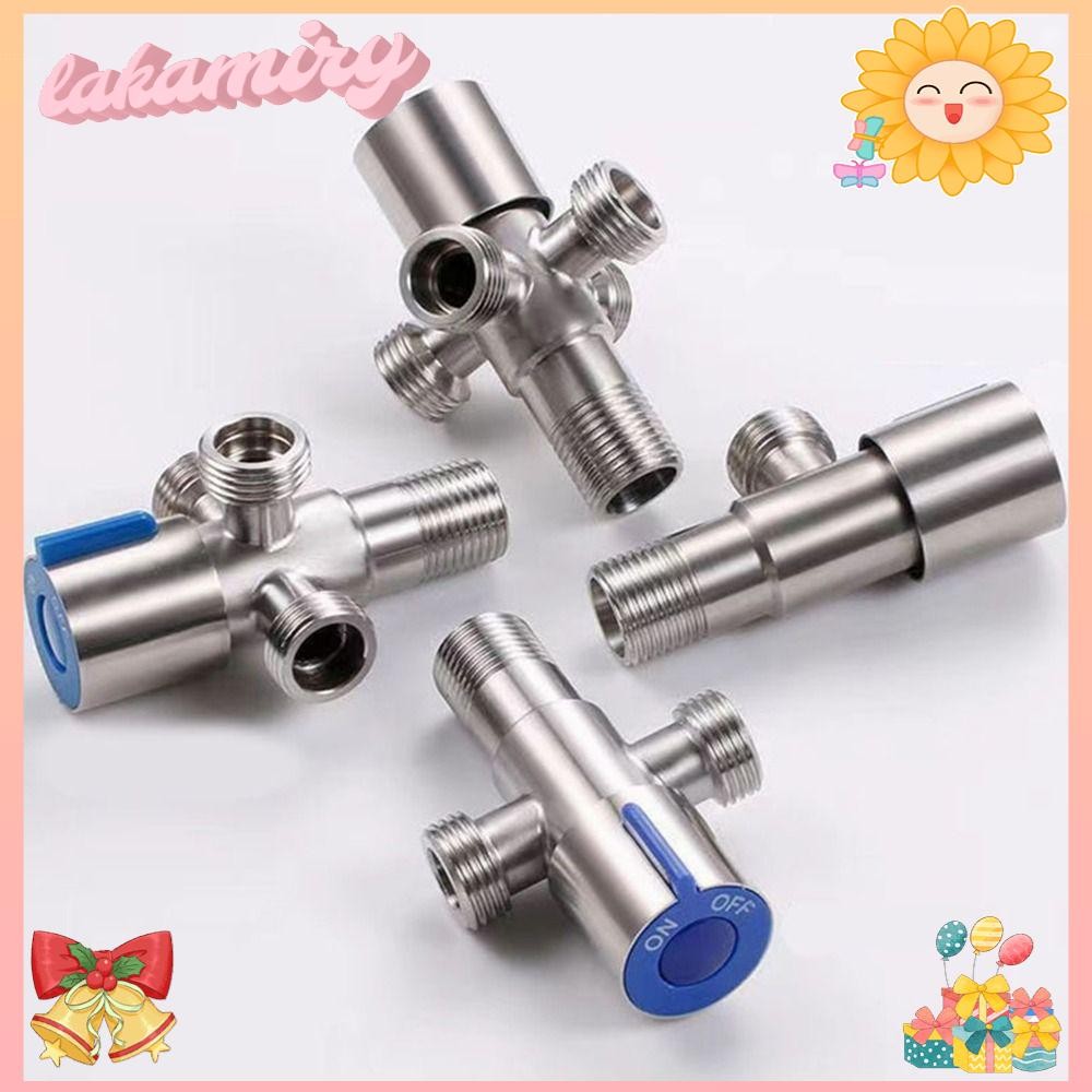 LAKAMIRY Bathroom Connector Hot and Cold Water Thread Triangle Valve ...