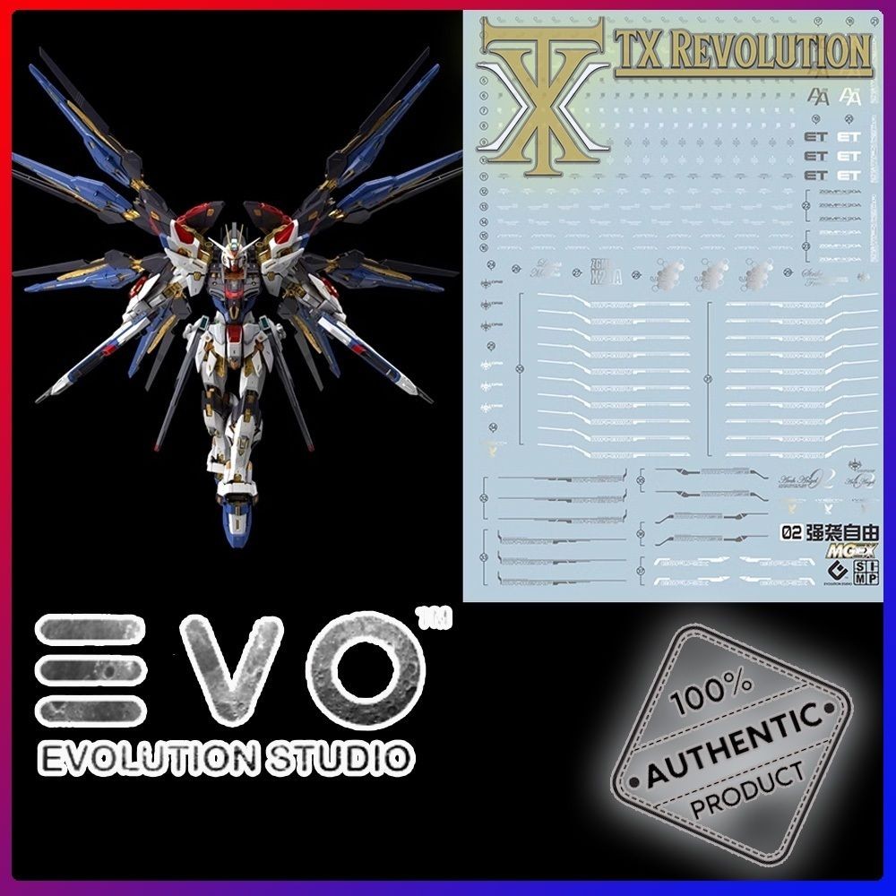 DECAL EVO MGEX 1/100 STRIKE FREEDOM FLUORESCENT/SILVER PLATED DECALS 强袭自由 突击模型 SEED Strike ...