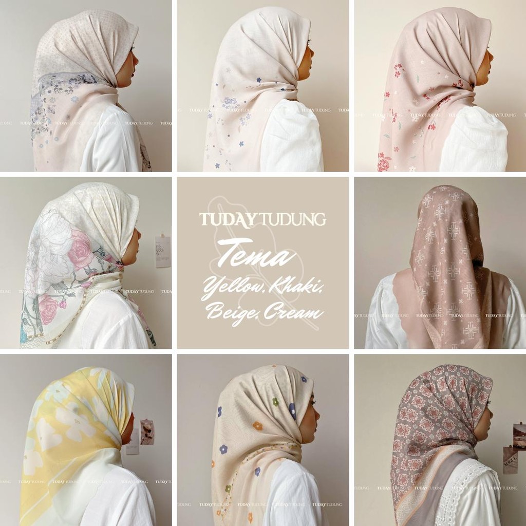 [TEMA KUNING KHAKI] TUDAY TUDUNG BAWAL PRINTED BIDANG 48 RAYA 2025 ...