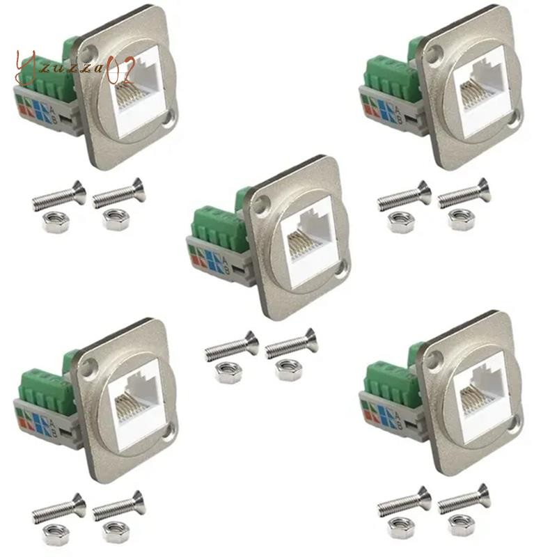 5 RJ45 CAT.5E Wiring Terminals Network Computer Modules with Fixing ...