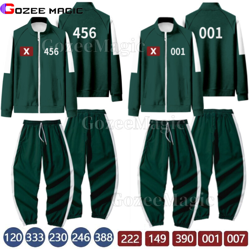 Season 2 Squid Game Coat and Pants Sets Unisex Halloween Party Outfit ...