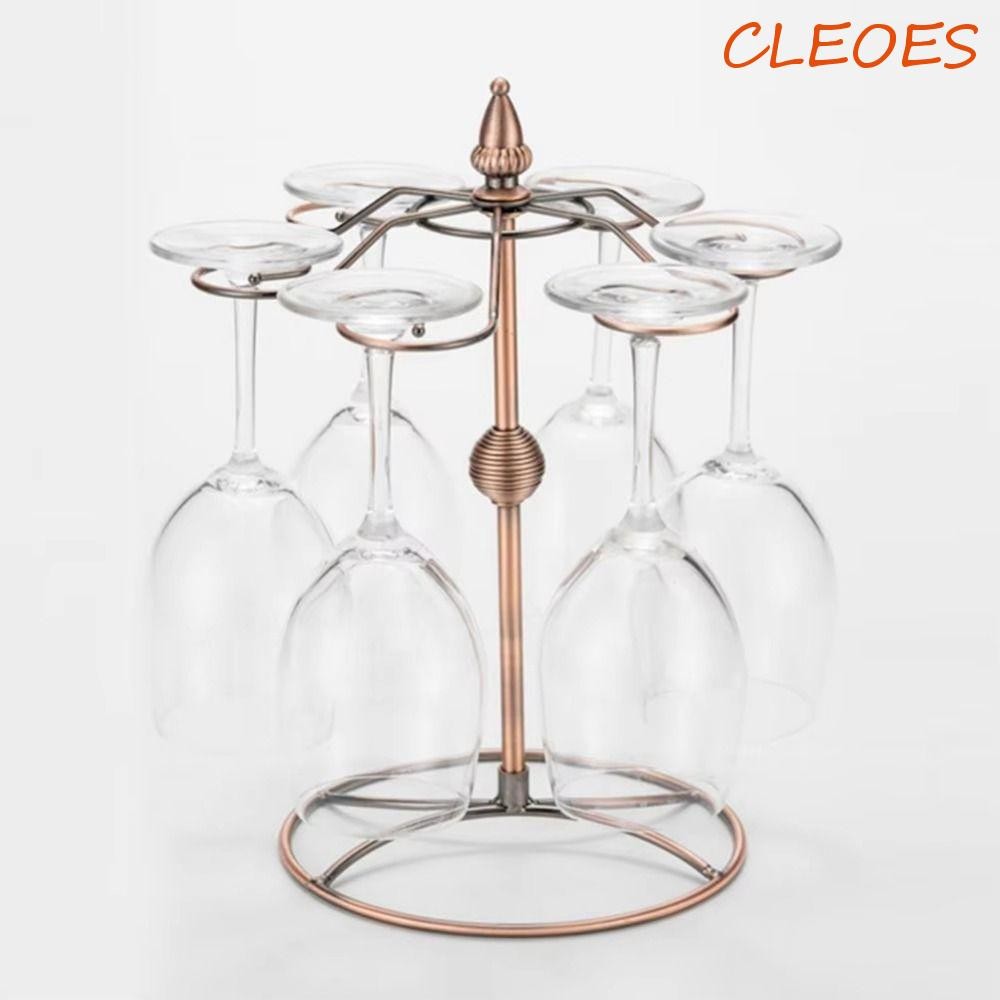 CLEOES Wine Glass Cup Rack, Hanging Quick Drainage Goblet Holder ...