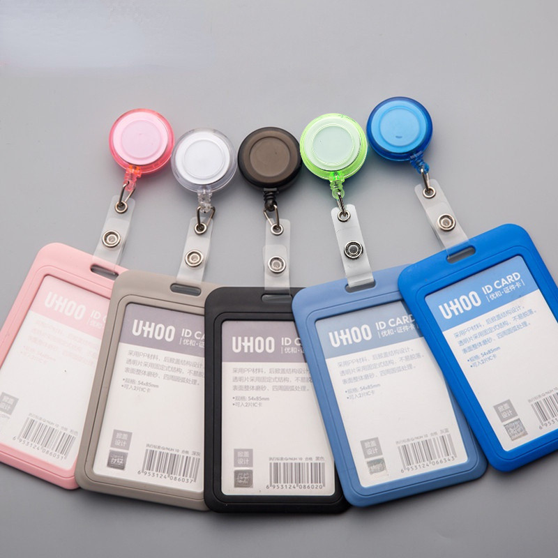 UHOO No.6076 ID Card Staff Badge Holder Student Bus Credit Card Cover ...