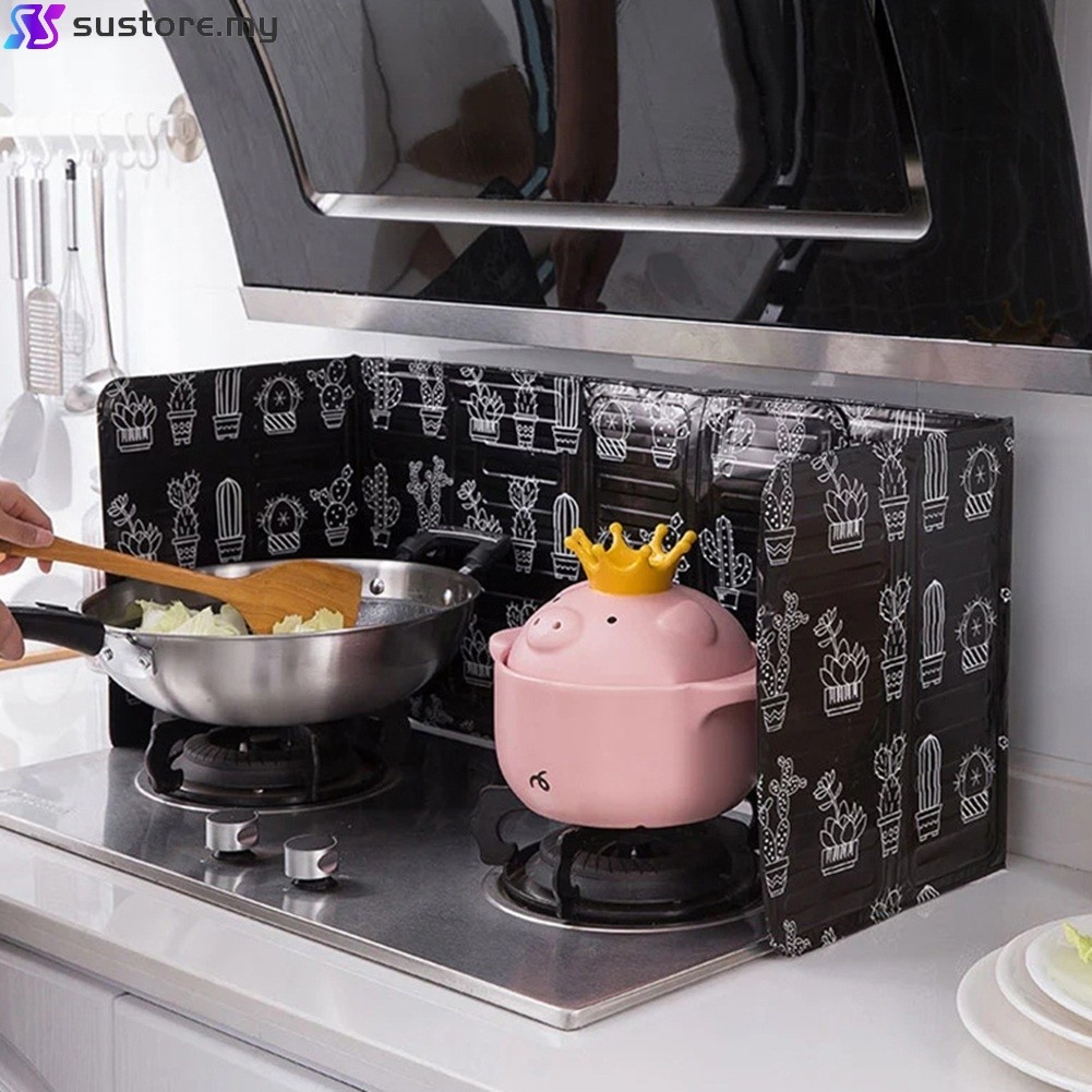 [Super] Aluminum Foil Folding Oil Baffle For Household Stove Cooking ...