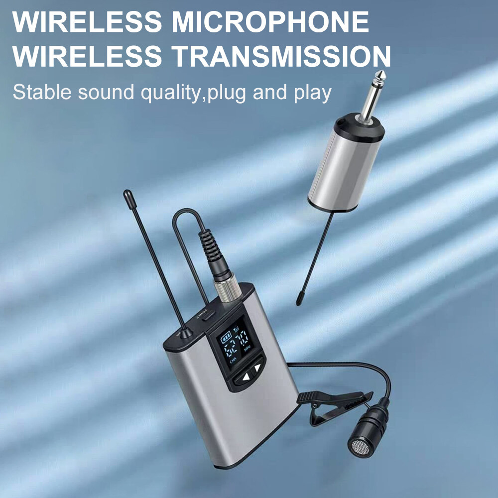 Microphone UHF Wireless Metal Portable Headset Lavalier Mic with ...