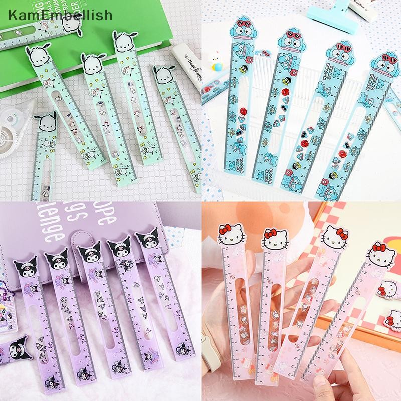 KamEm 1Pcs Kawaii Sanrio Acrylic Ruler Cartoon Hello Kitty Kuromi ...