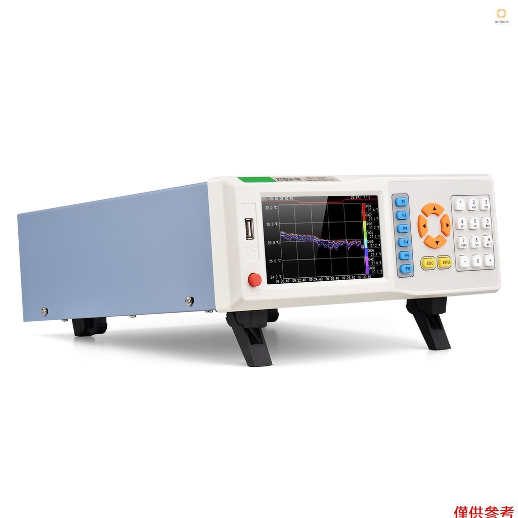 8 Channels Temperature Recorder 5-inch Color Display Bar and Curve ...