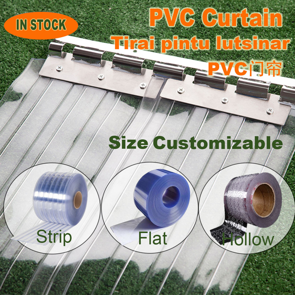 PVC Curtain Strip Hanger Stainless Steel 304 Holder Set 145mm Clamp ...