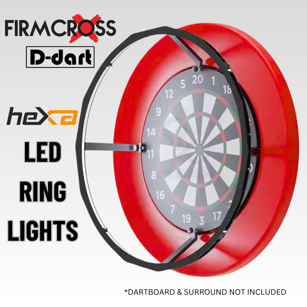 FIRMCROSS DARTBOARD LIGHTS - HEXA LED 360 DEGREE DART BOARD RING ...
