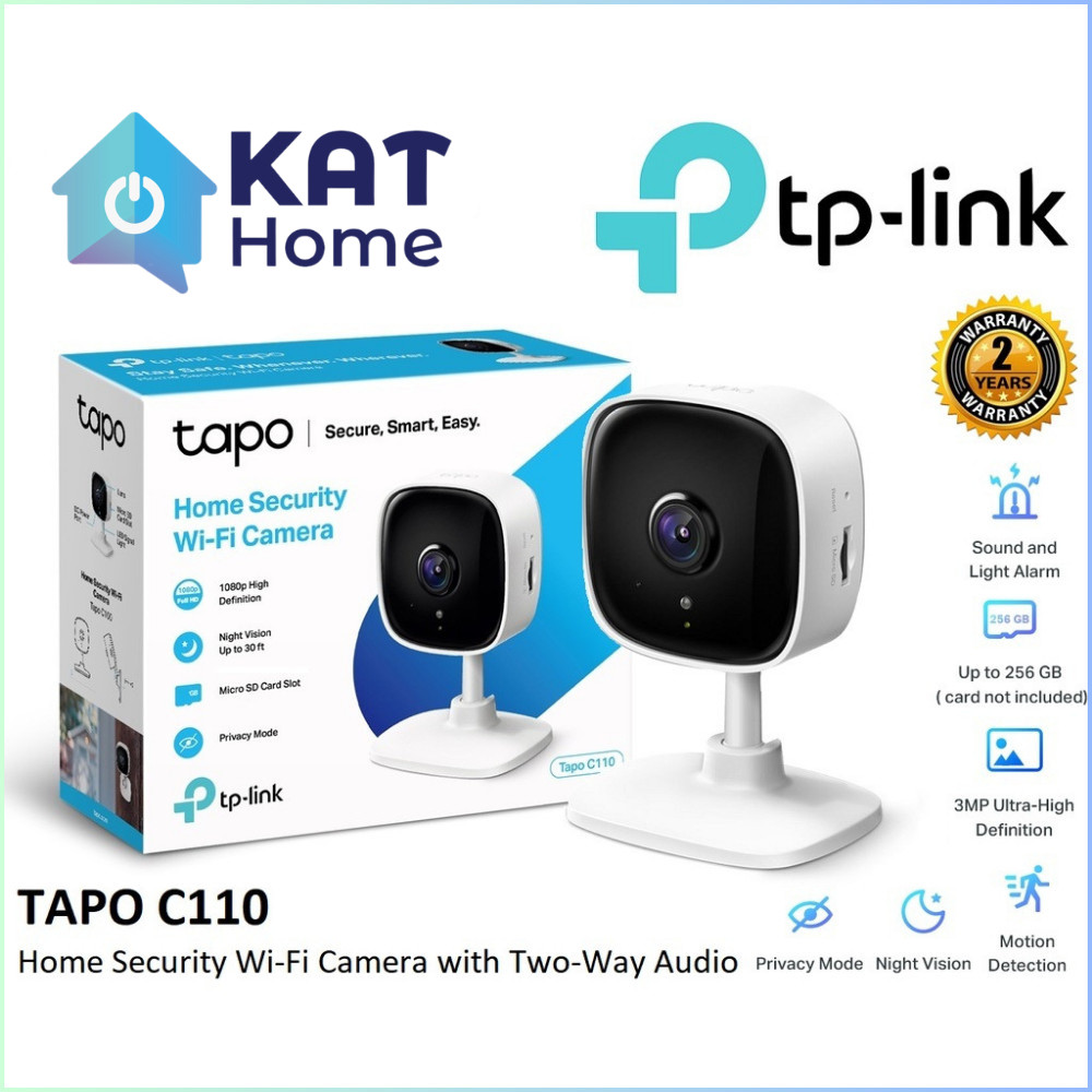 TP-LINK TC60 / TAPO C100 / TAPO C110 INDOOR SECURITY WI-FI CAMERA WIFI HOME SECURITY IP CAMERA ...