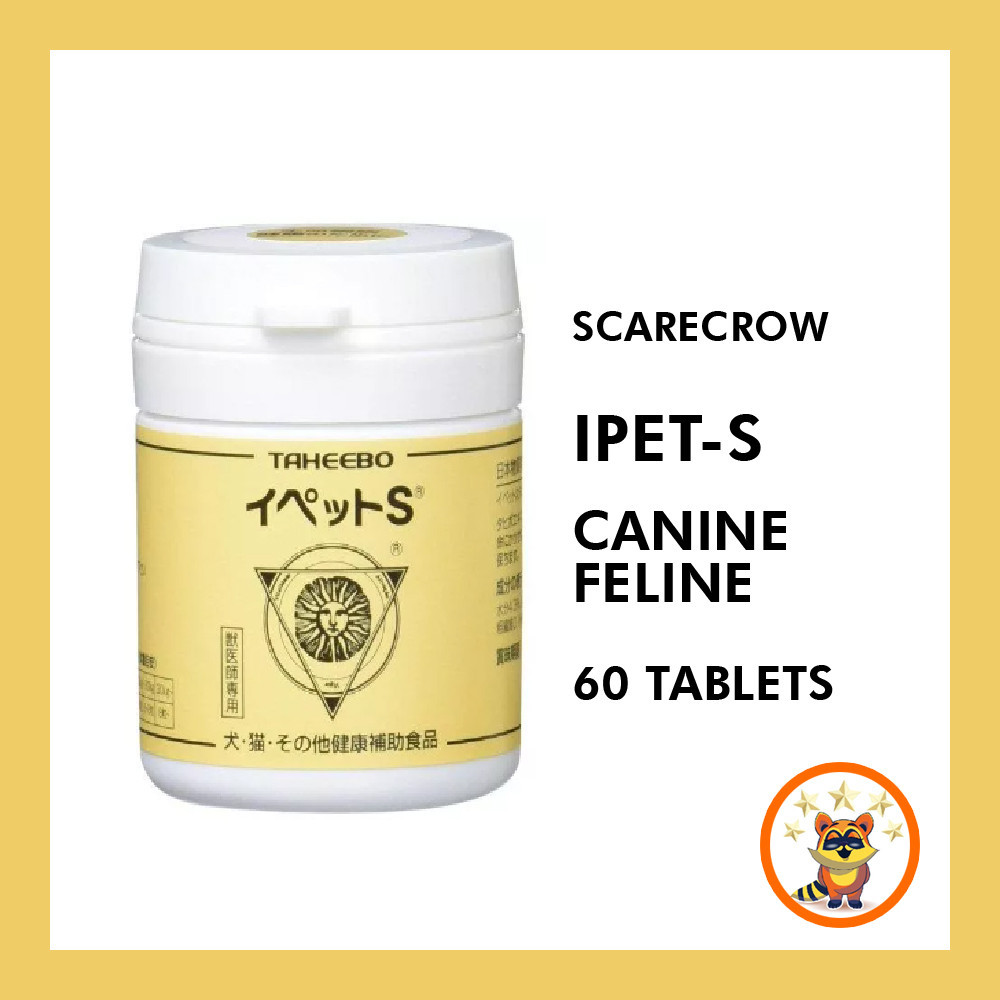 Scarecrow Taheebo IPET-S Booster Immune Supplement for Canine Dog Anjing & Cat Kucing 60 Tablets ...