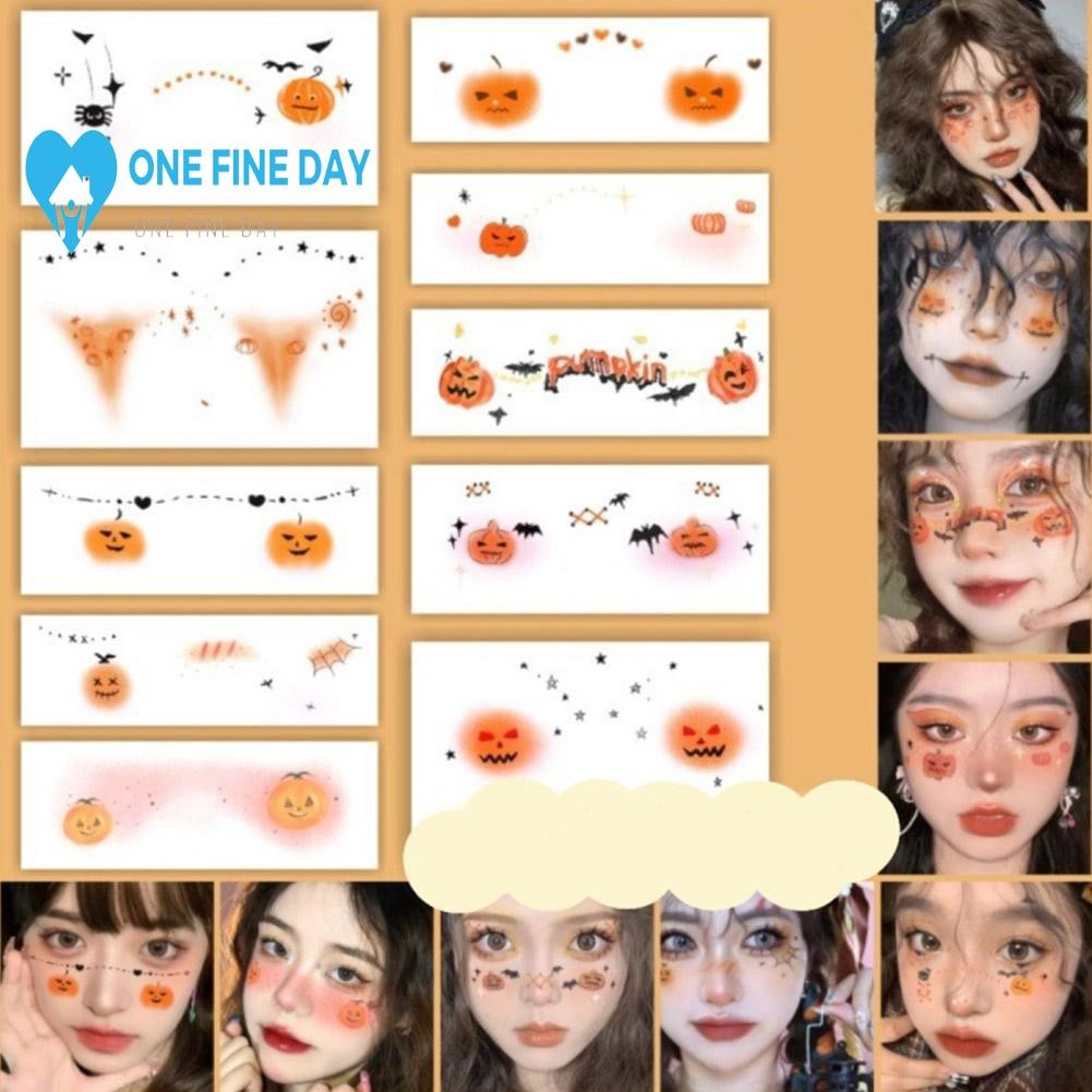 Halloween Fake Tattoo Face Sticker Spider Scar Tattoo Scar Tattoo Face ...