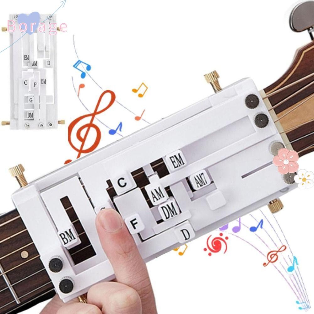 BORRAONE Guitar Chord Presser, Guitar Aid Portable GuitarChord Trainer ...