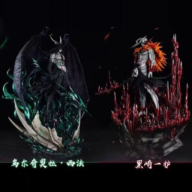 Anime BLEACH Kurosaki Ichigo Ulquiorra Cipher Figures Statue Model ...