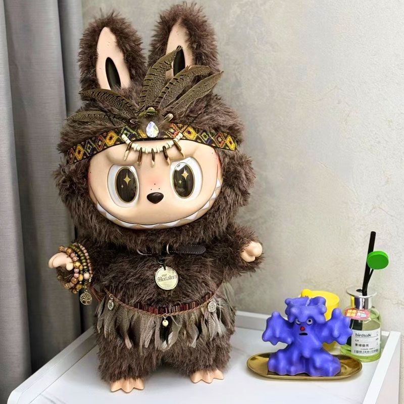 Official Doll Accessories Vinyl Doll Labubu Indian Chief diy Dog Tooth ...