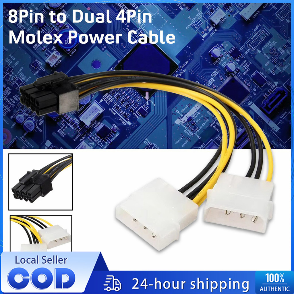 NEW 4 Pin Male To 8 Pin Cpu Power Cable 4 Pin Male to 8 Pin EPS Power ...