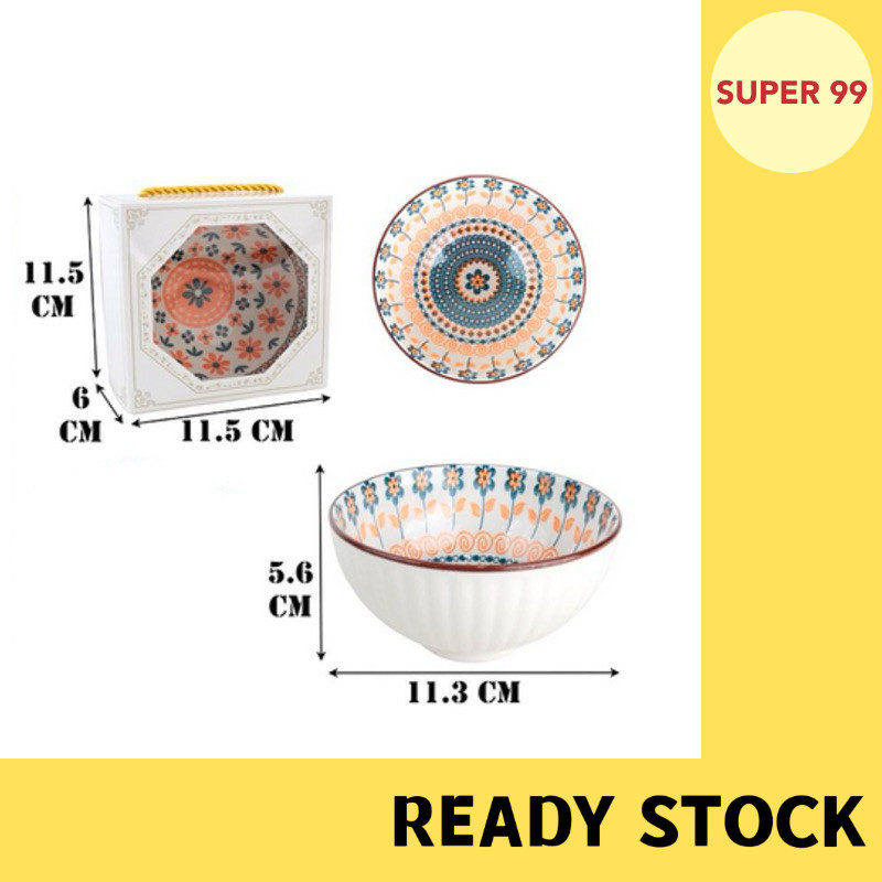 (Random Design) Ceramic Glass Bowls Door Gift Murah Mangkuk Kaca ...