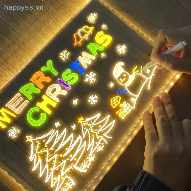 hap Large Led Note Board With Colors Led Light Up Acrylic Message Board ...