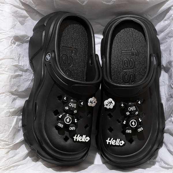 crocs crocs women Kasut lubang tapak tebal pakaian musim panas wanita ...