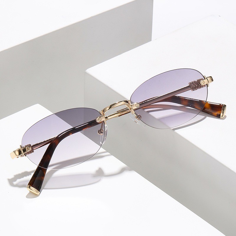 Photochromic Anti Radiation Frameless Glasses For Women Men Rimless ...