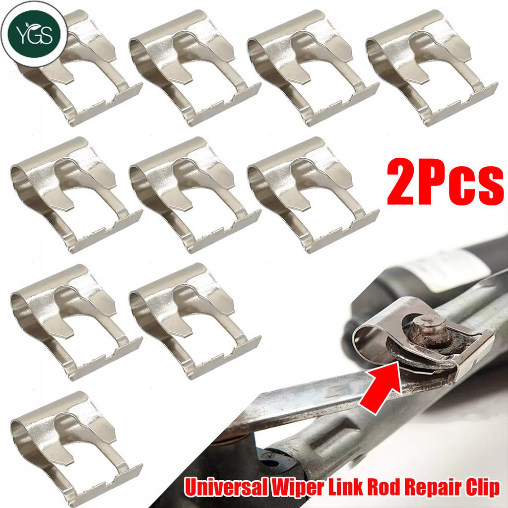 YGS 2pcs Universal Car Windshield Wiper Linkage - Spring Clamp Motor ...