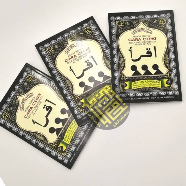 Buku Iqra Hitam Edisi Set Lengkap 1-6 Permulaan belajar Al Quran ...