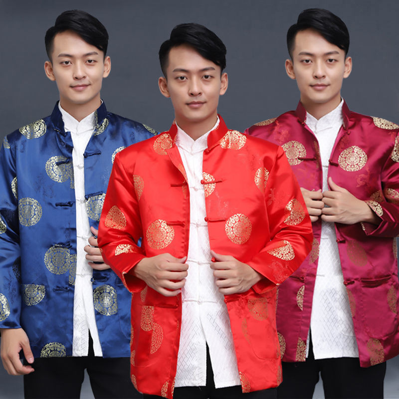 High-Quality Reversible Cheongsam Chinese Traditional Tang Jacket Men ...
