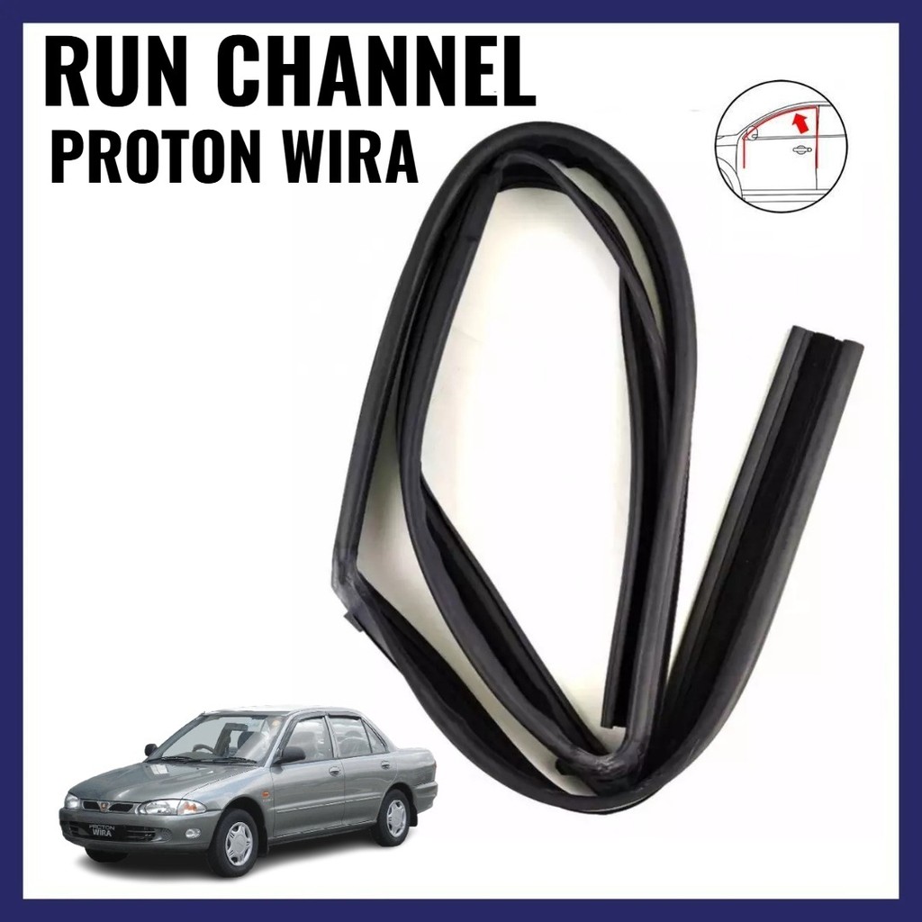 Proton Wira Door Window Glass Rubber Run Channel Getah Cermin Pintu ...