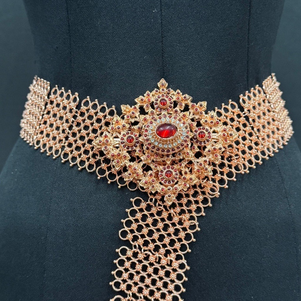 Thai Belt With Colored Otter Waist For Wearing Dress Nang Ram Decorated ...