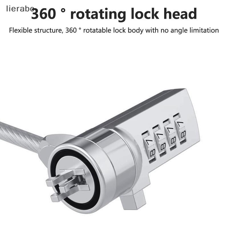LIE Laptop Computer Lock Password Lock Key Lock PC Anti-theft Lock USB ...