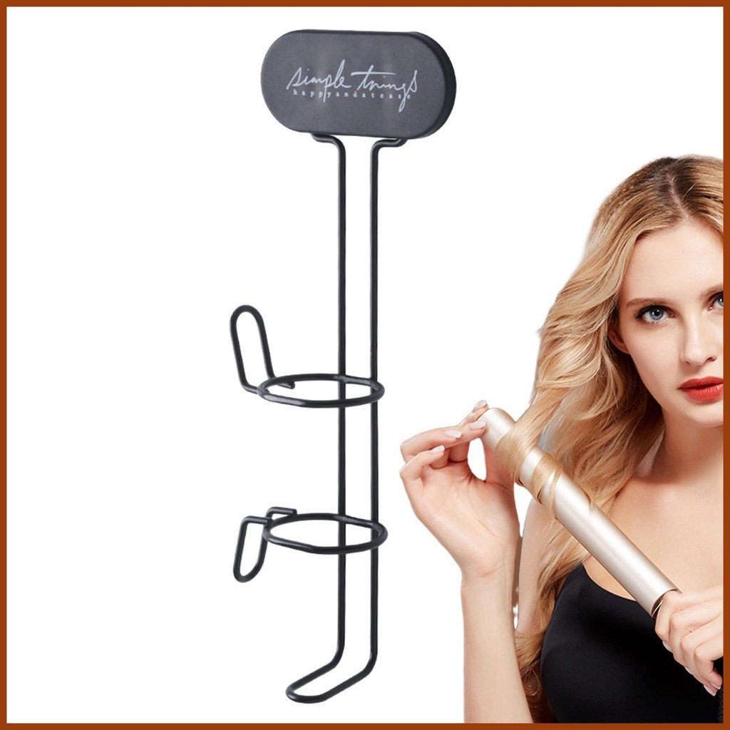Curling Iron Wall Holder Bathroom Hair Dryer Holder Wall Mounted Hair ...
