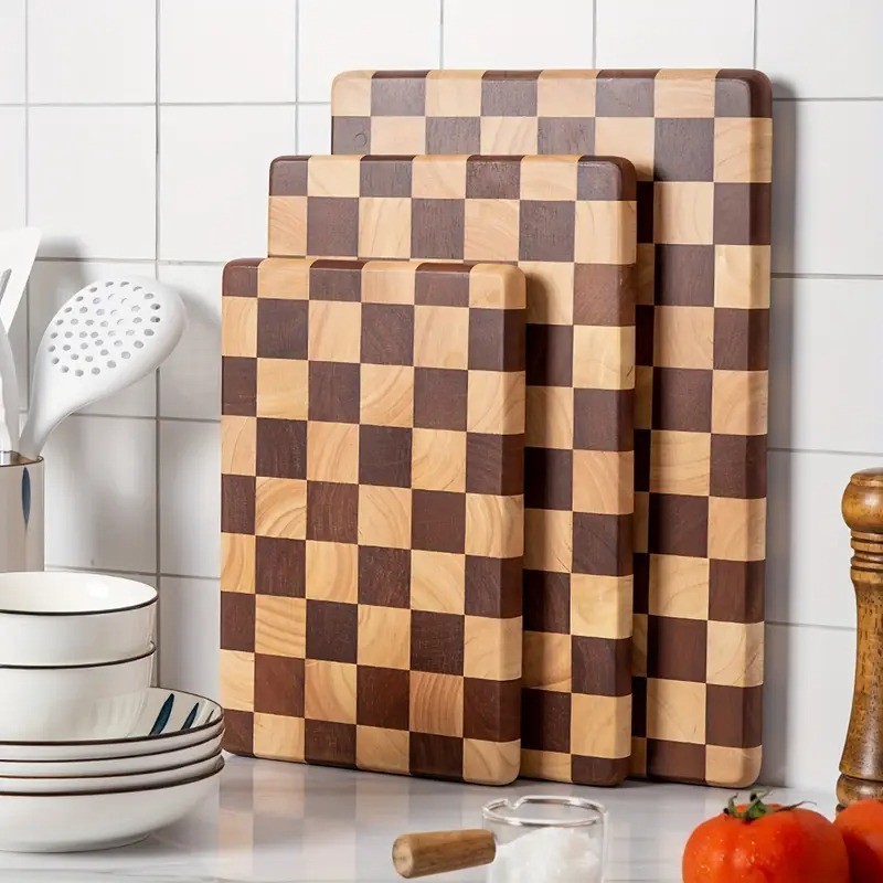 Alas Pemotong Checkerboard Kitchen Cutting Board Wood Chopping Block ...