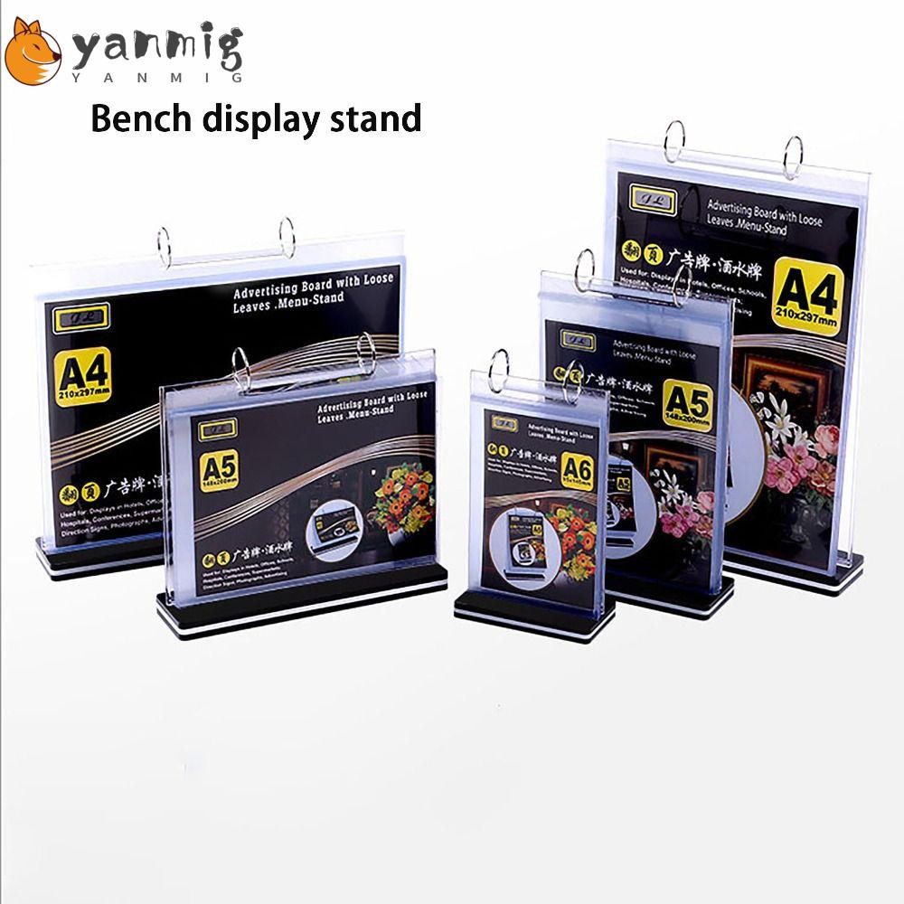 YANMIG Table Menu Stand, A4 A5 A6 Pageable Pocket Display, Landscape ...