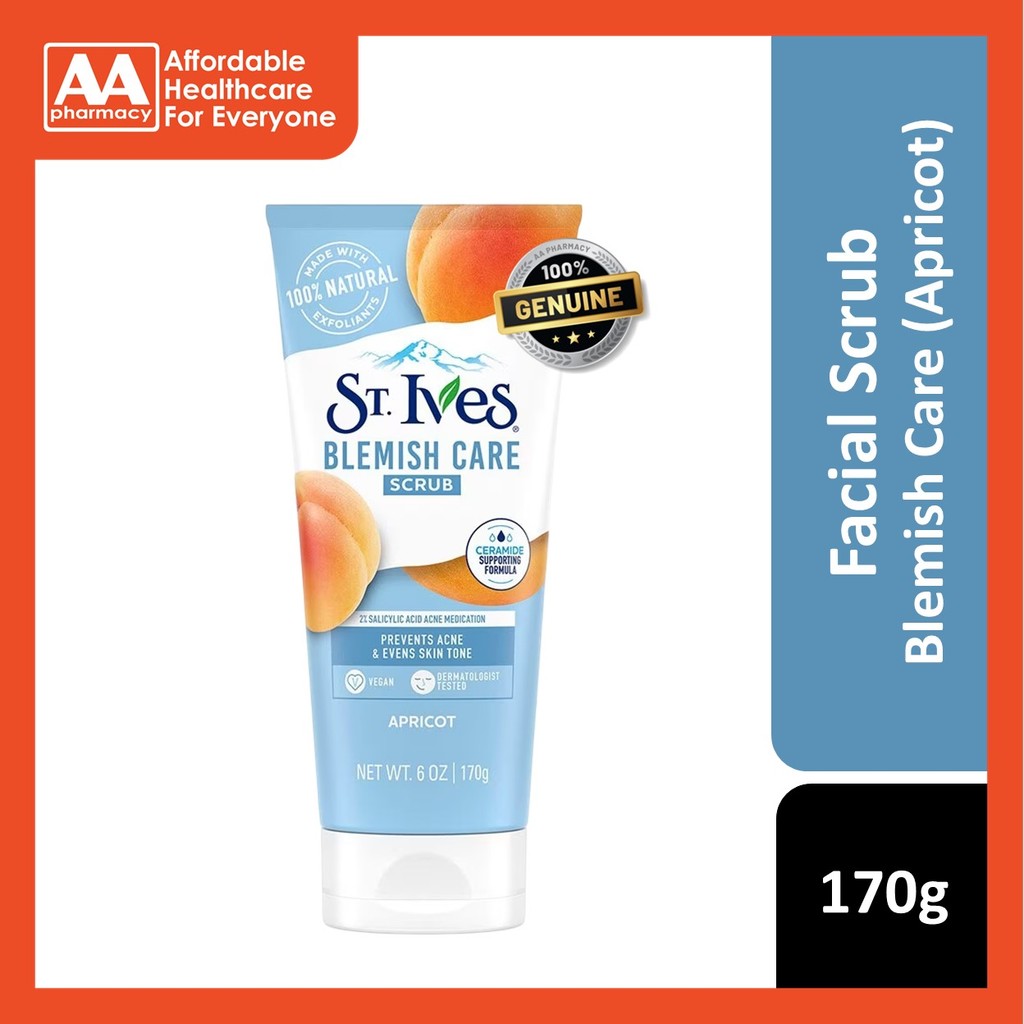 St. Ives Blemish Care Apricot Face Scrub 170g | Shopee Malaysia