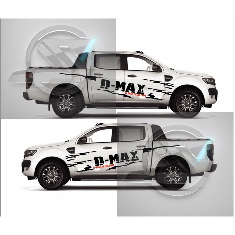 (Ready Stock) S535# ISUZU D-MAX Car Body Vinyl Decal Sticker | Shopee ...