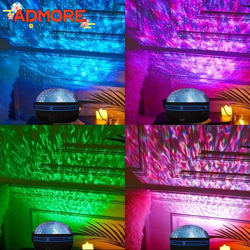 ADMORE Water Light Projector, USB Powered RC Star Projector, Colorful 7 ...