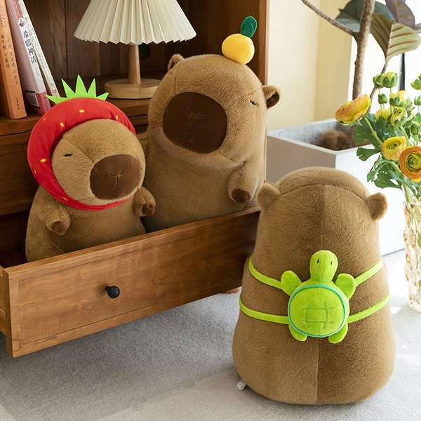 plushie capybara Anak patung Kapibala mainan mewah marmut besar anak ...