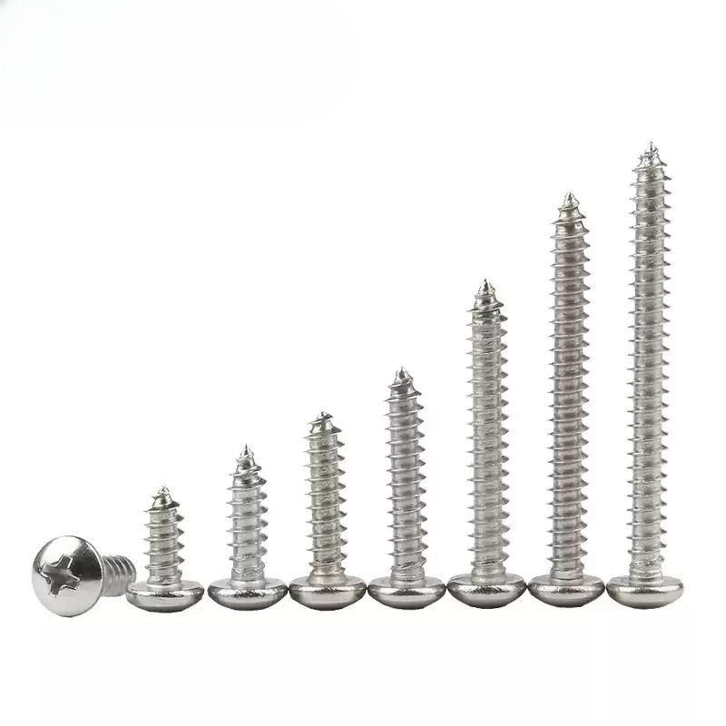 304 Stainless Steel Phillips Round Head Self-Tapping/Wooden Screws/Self-Tapping Screws M2/M2.2 ...