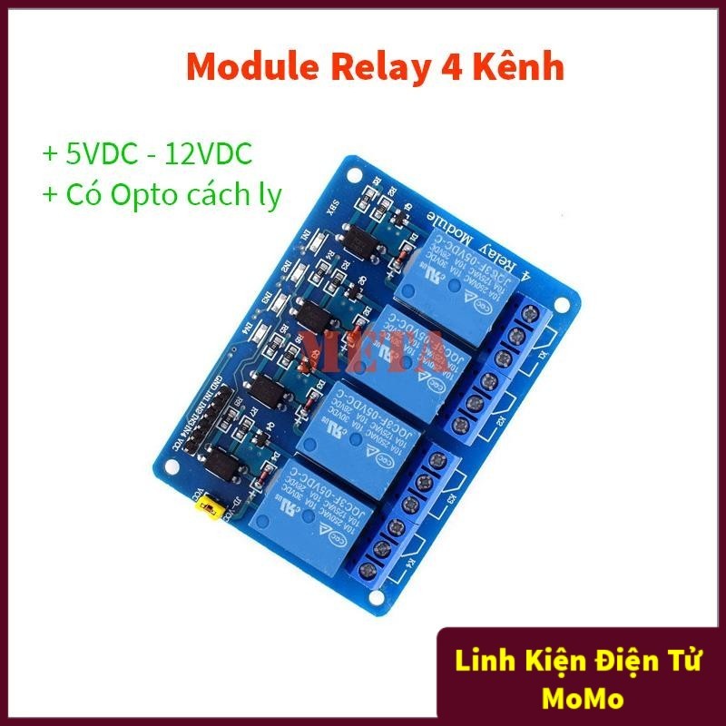 5-12V 4-channel Relay Module with Opto Isolator, 4-channel 5V DC Relay ...
