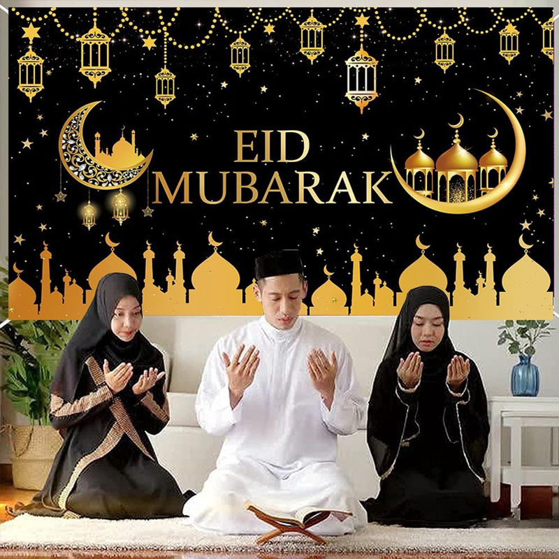 Moon Printed Wall Tapestry Background Cloth Ramadan Mubarak Kareem ...