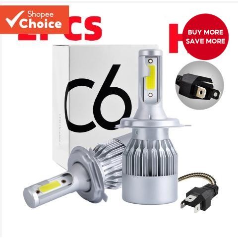 Car Led Headlights 2Pcs C6 H4 H7 H11 9005 9006 7600LM 36W LED Car Headlight Hi / Lo Beam Light ...