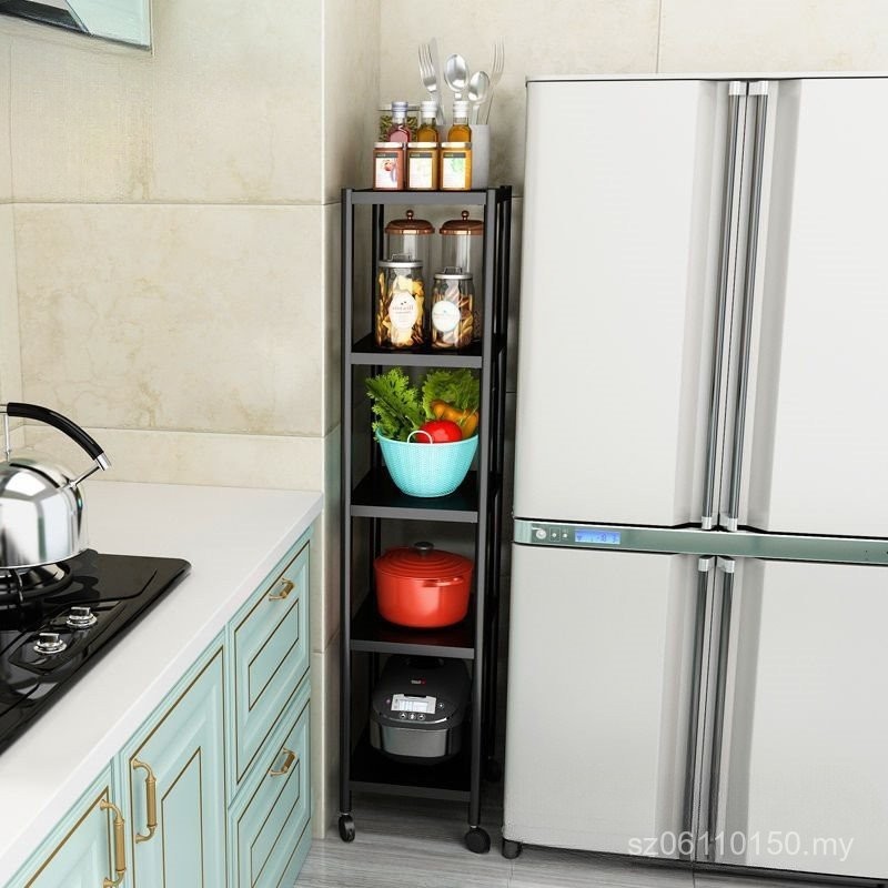 Kitchen Ultra-Narrow Gap Gap Rack Stainless Steel Shelf Refrigerator ...