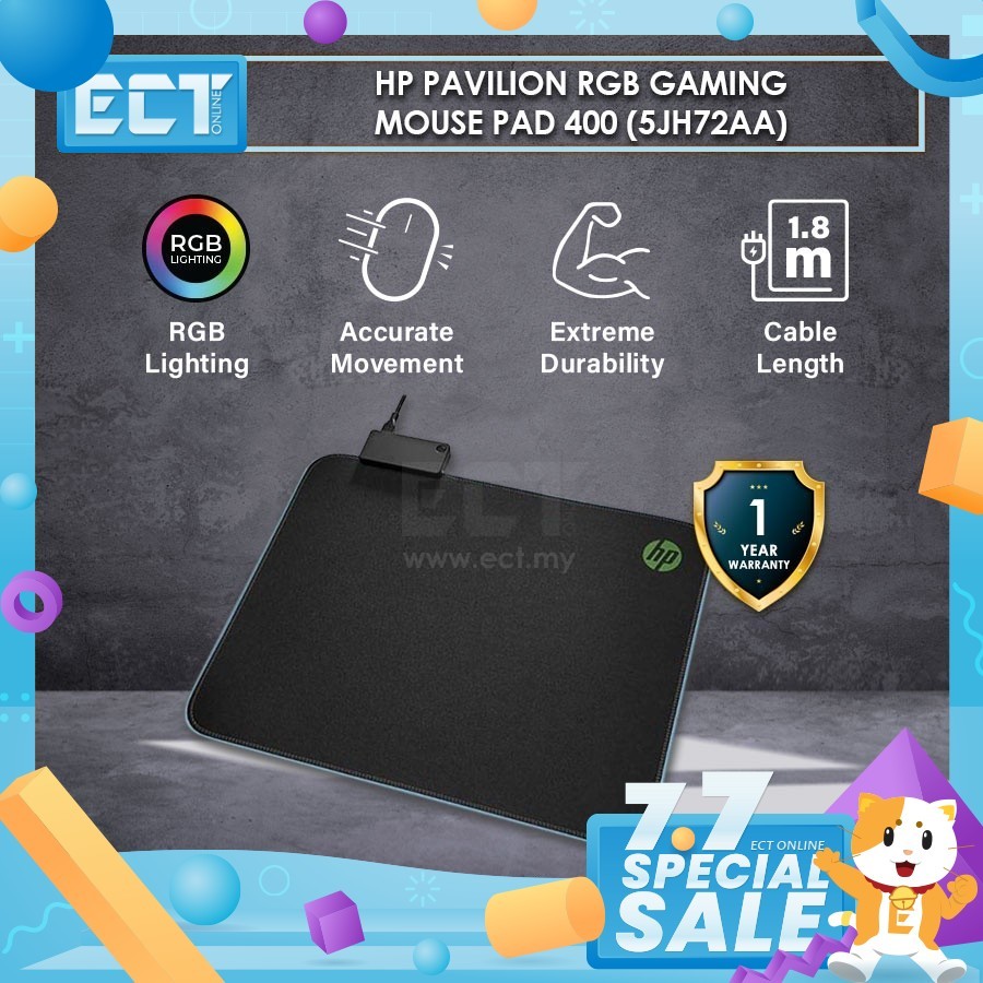 HP Pavilion RGB Gaming Mouse Pad 400 (5JH72AA) | Shopee Malaysia