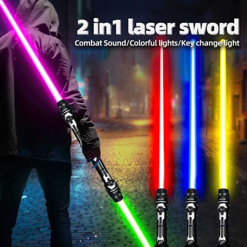 Children Laser Sword Lightsaber Toys Colorful Glowing Sword Red and ...