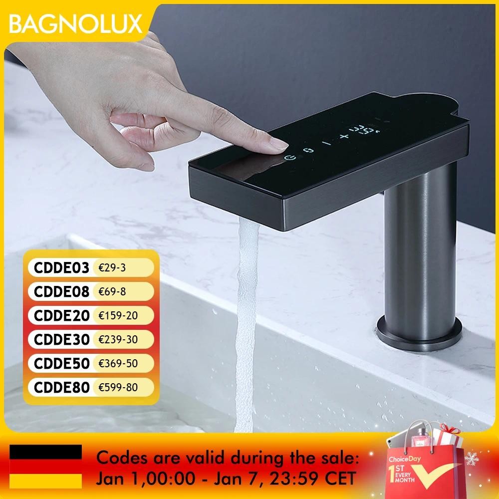 Bagnolux Gun Grey Mixer Hot Cold Water Tap Single Hole Deck Mounted ...