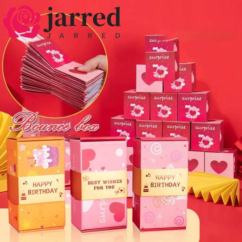 JARRED Cash Explosion Gift Box, Luxury Fun Surprise Bounce Box, Red ...